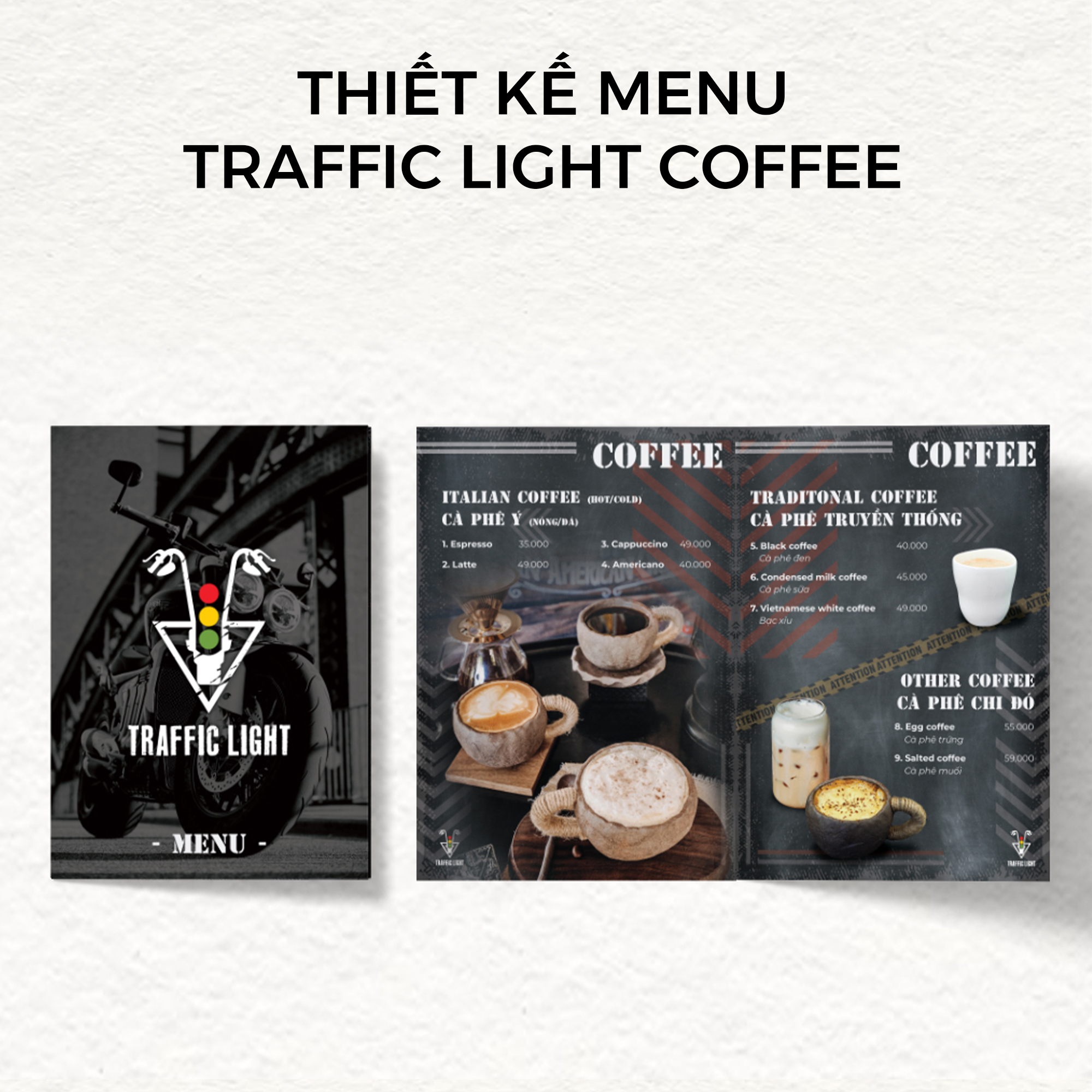 Thiết Kế Menu Sáng Tạo, Thể Hiện Cá Tính Cùng Traffic Light Coffe ...
